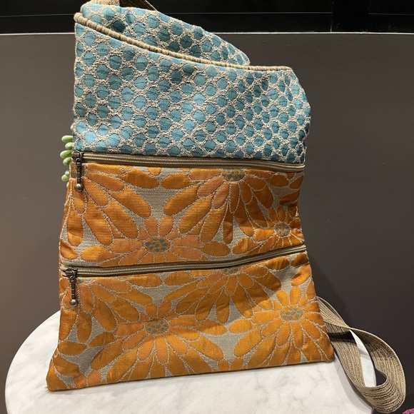 Maruca | Bags | Maruca Shoulder Bag Adjustable Floral And Teal Deep ...